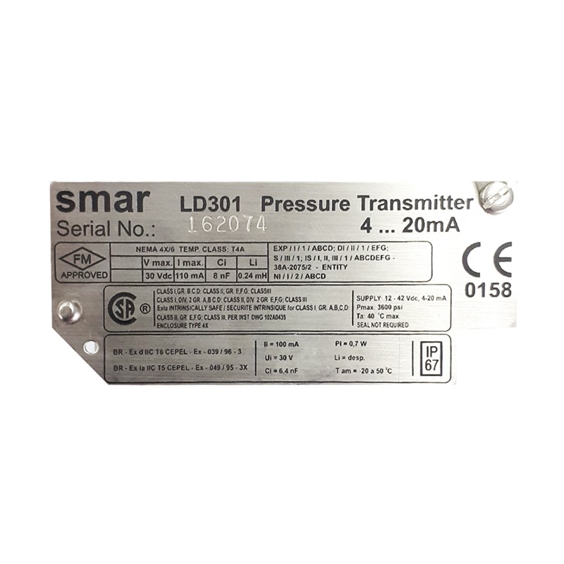 خرید و قیمت ترانسمیتر فشار اسمار (Smar )مدل LD301 | ابزارفایندر