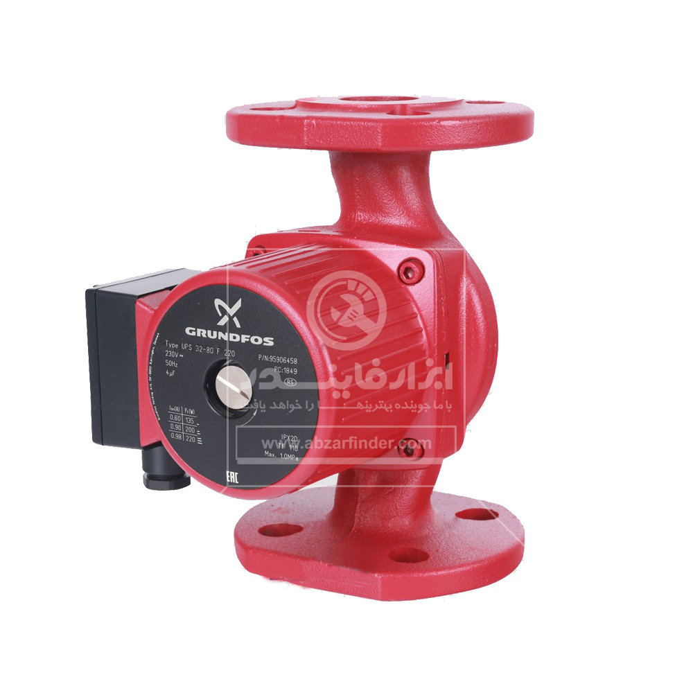 خرید و قیمت پمپ سیرکولاتور گراندفوس Grundfos (مدل UPS 36-80 F 200) | ابزارفایندر