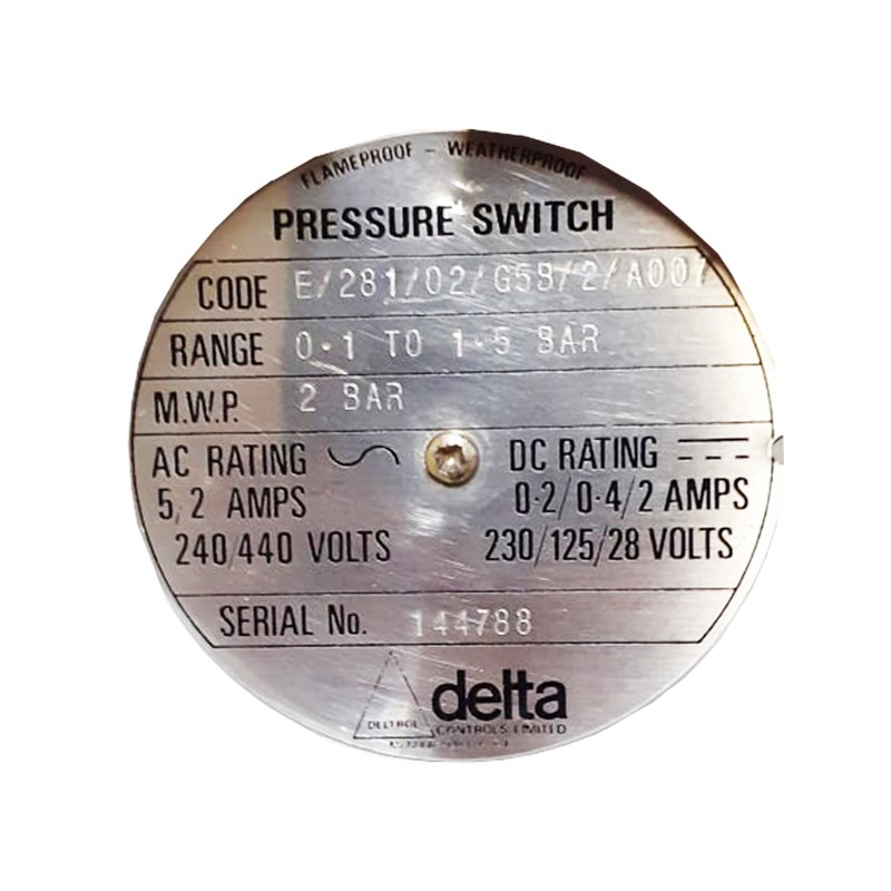 خرید و قیمت پرشر سوئیچ دلتا کنترل (DELTA Controls) مدل E/281/02 ...