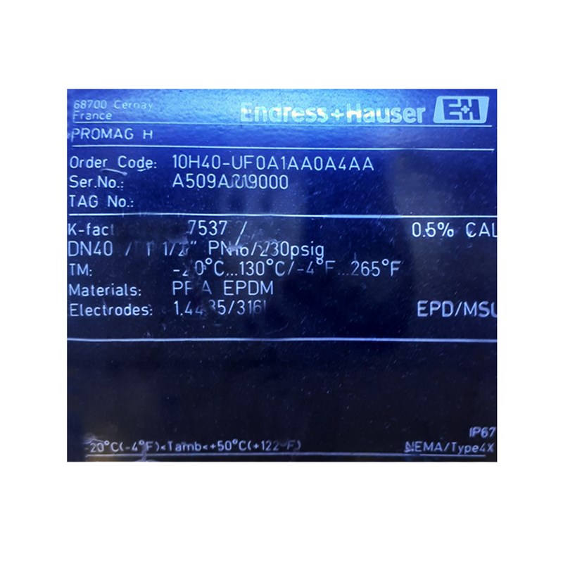 خرید و قیمت فلومتر مغناطیسی اندرس هاوزر سری Promag H مدل 10H40 ...